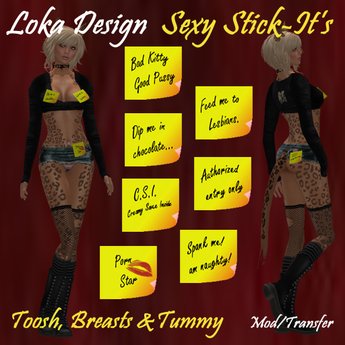 Second Life Marketplace - Loka Design ~ Sexy Stick-It's (box)